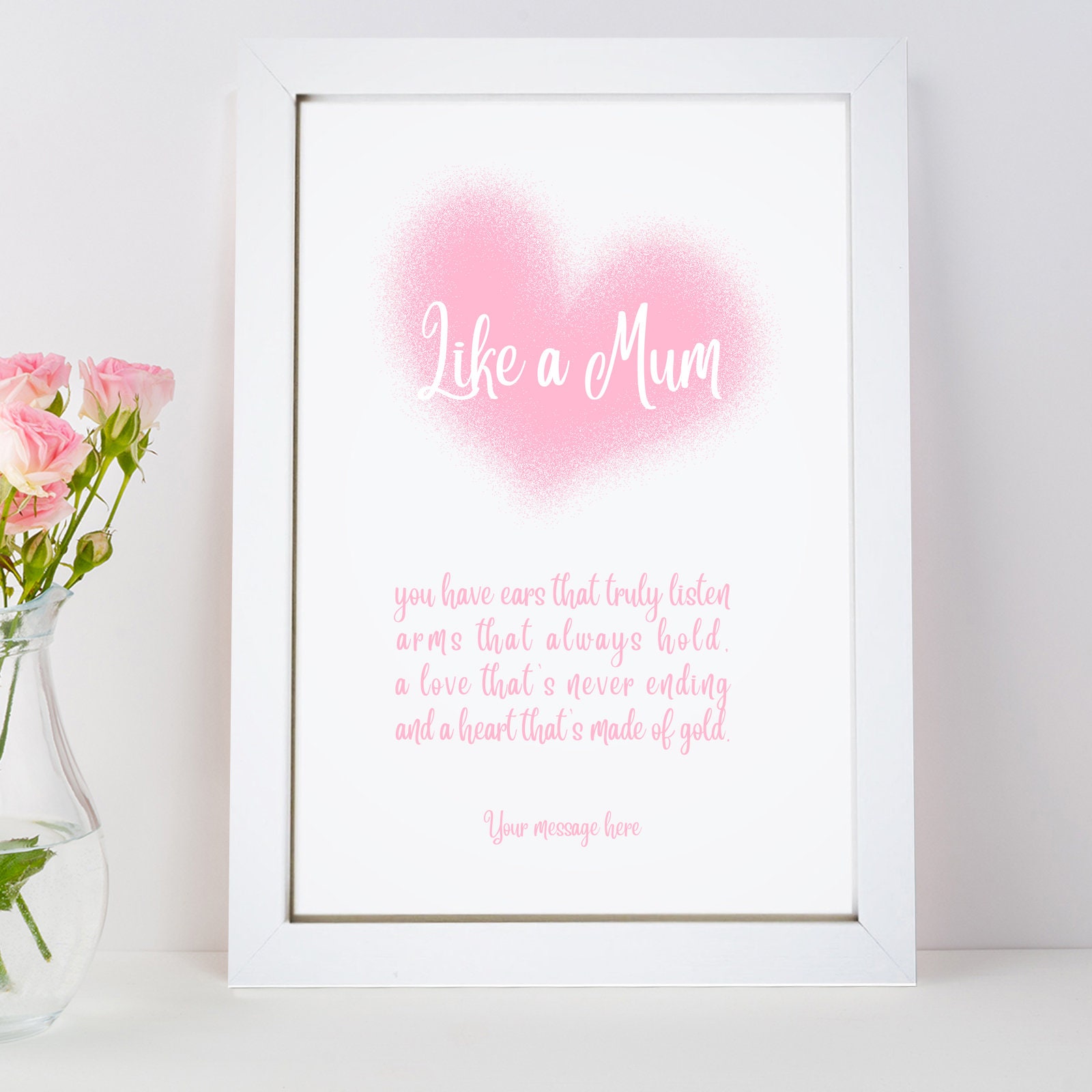 Personalised Like A Mum Print Custom Wall Art Mothers Day | Etsy