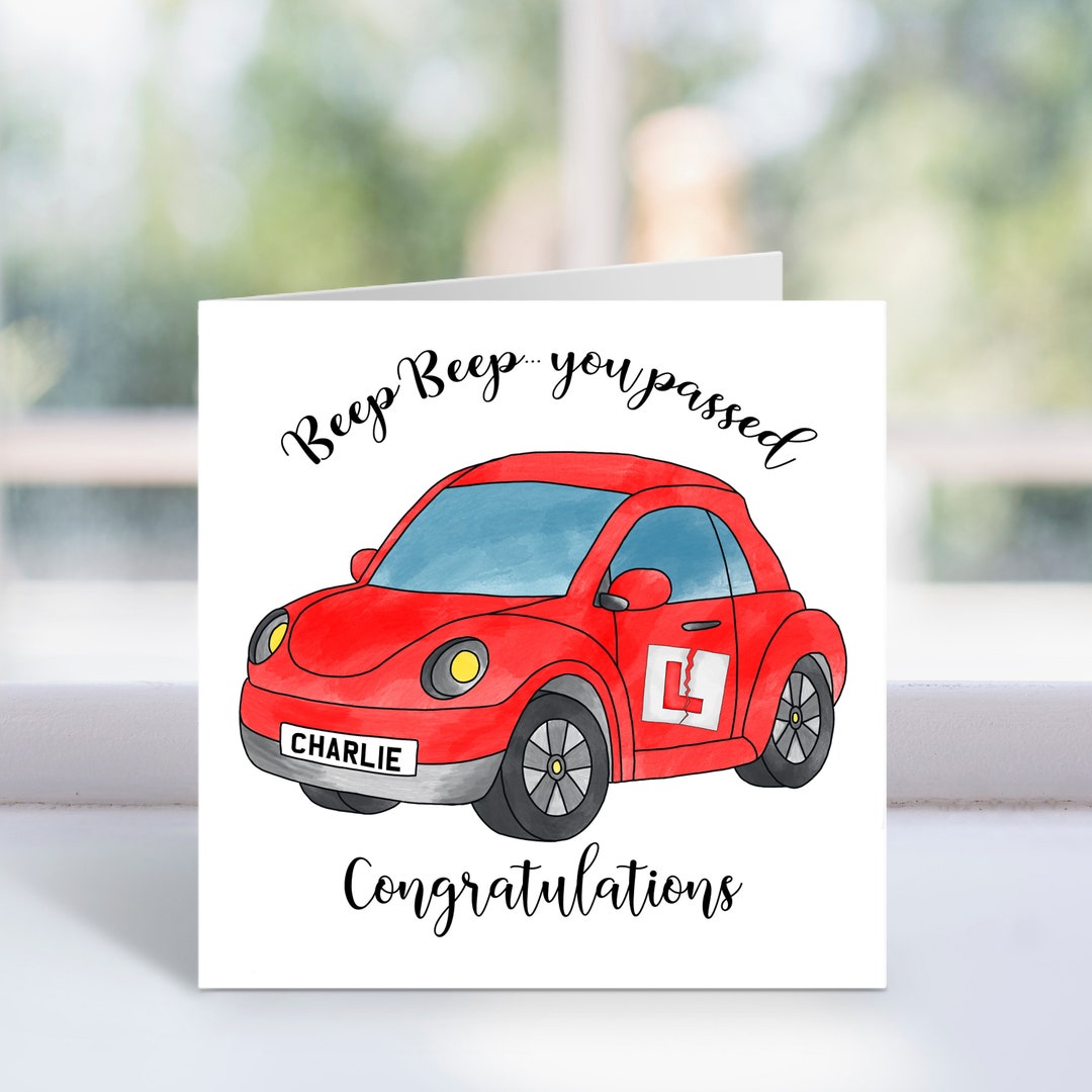 Personalised Driving Test Card | Congratulations on Passing Your ...