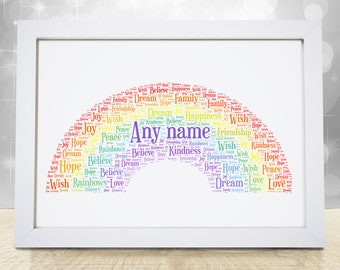 Thank You Teacher Gift Class Rainbow Print Nursery - Etsy UK