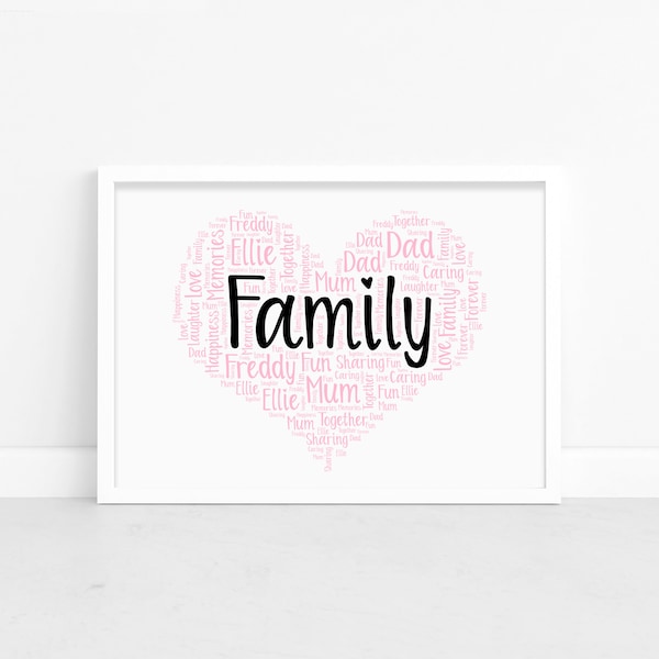 Family Word Art - Etsy