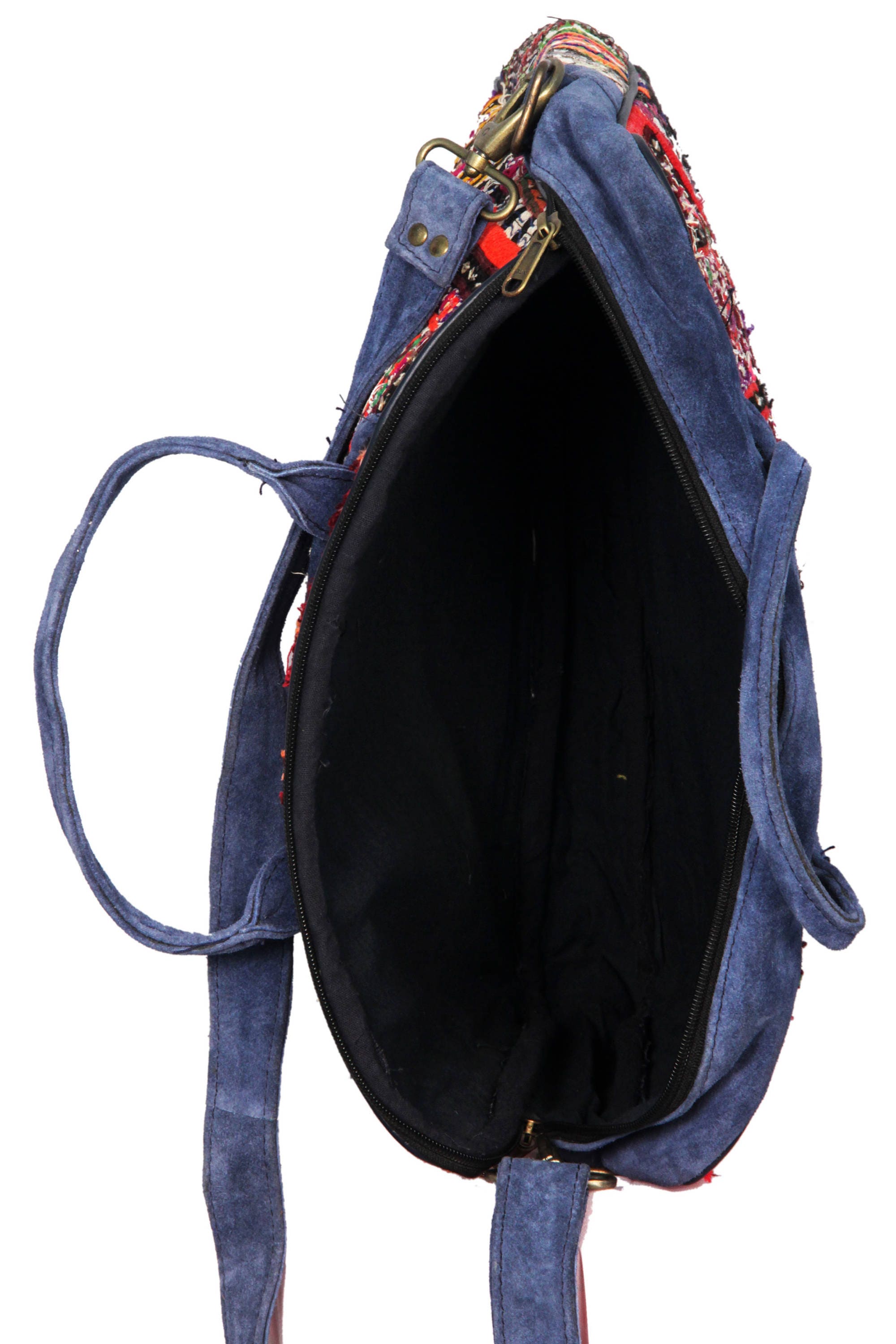 Vintage Boho Suede Leather Jaipur Laptop Bag With Antique Mirror-work ...