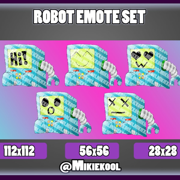 Robot Twitch Emotes - Etsy