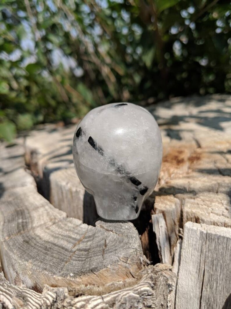 Tourmalated Quartz Crystal Alien Head 2 - Etsy