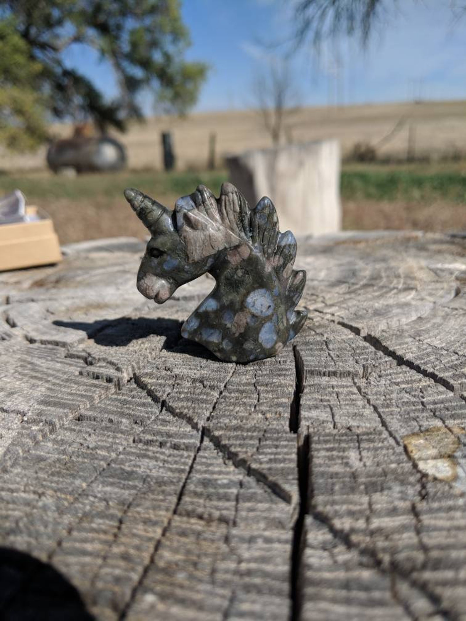 Llanite Unicorn Crystal * Chakra Balancing Cystals * Hand Carved Stone ...