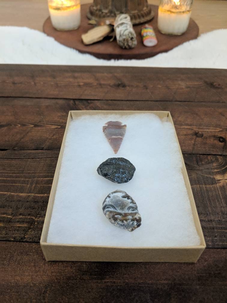 Arrowhead Stone Gift Set* Gift for Brother* Southwest Carved Arrowhead ...