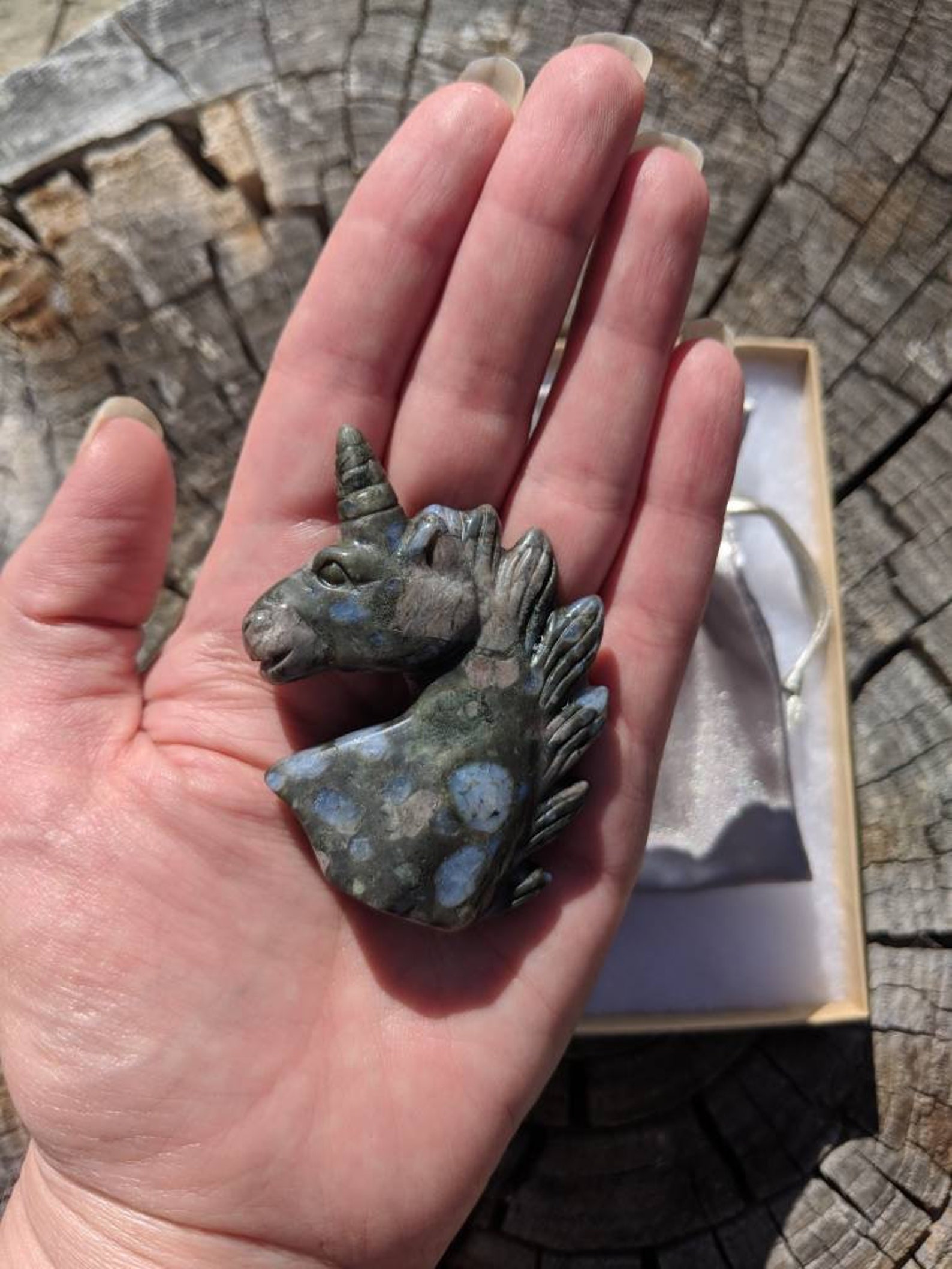 Llanite Unicorn Crystal * Chakra Balancing Cystals * Hand Carved Stone ...