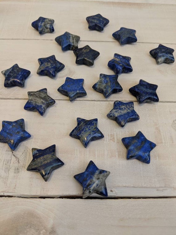 Hand Carved Lapis Lazuli Star Star Shaped Stones Lapis | Etsy