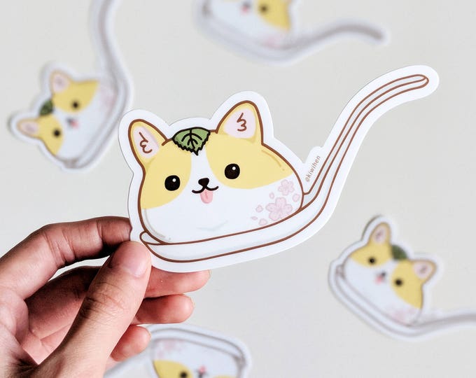 Mochi Corgi Sticker Vinyl Sticker Corgi Stickers - Etsy