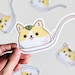 Mochi Corgi Sticker, Vinyl Sticker, Corgi Stickers, Weatherproof ...