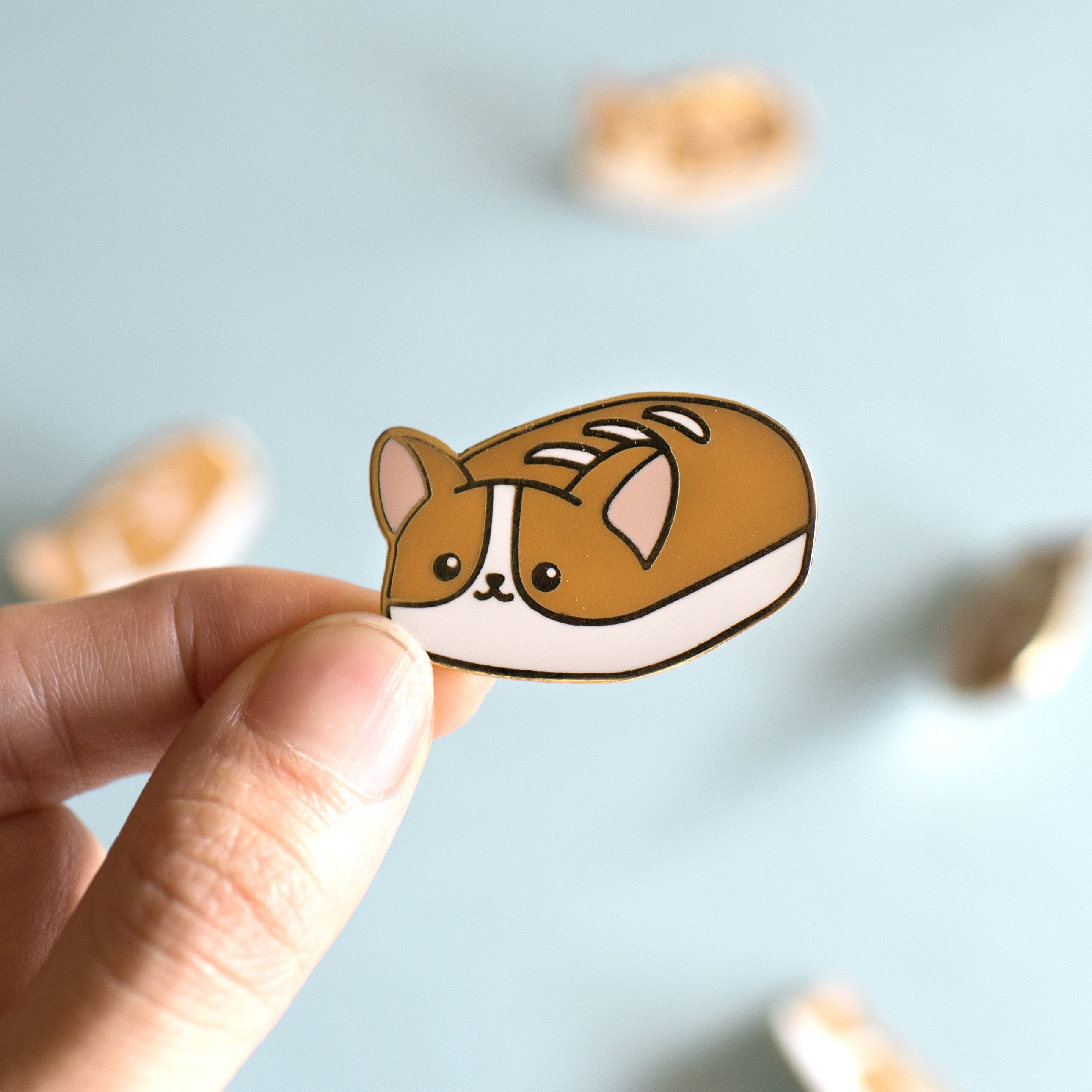 Corgi Bread Loaf Pin Corgi Pins Pins Enamel Pins Corgis | Etsy