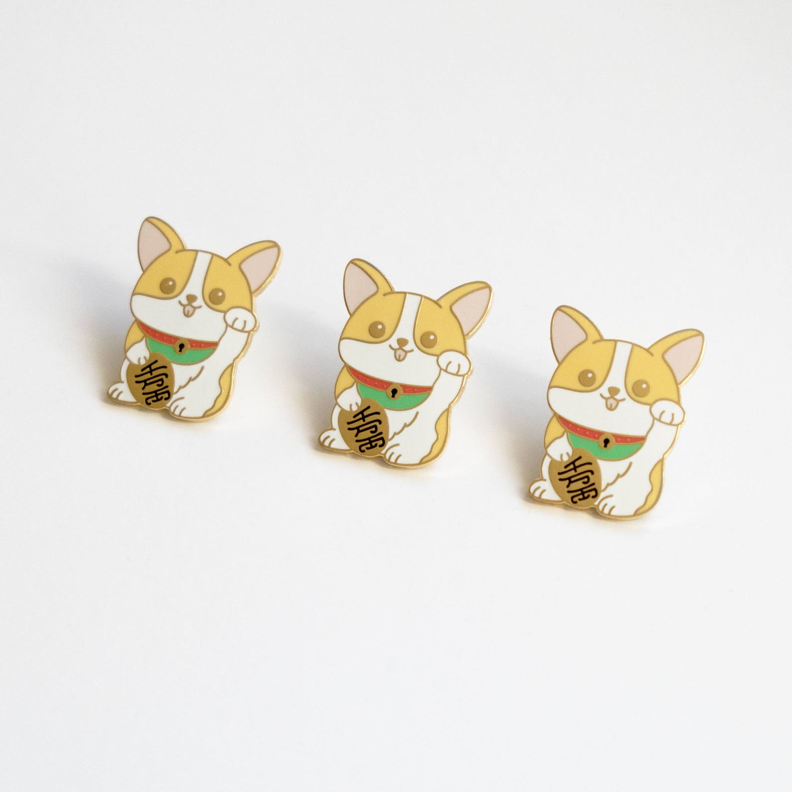 Lucky Corgi Pin Year of the Dog Enamel Pin Pins Welsh - Etsy