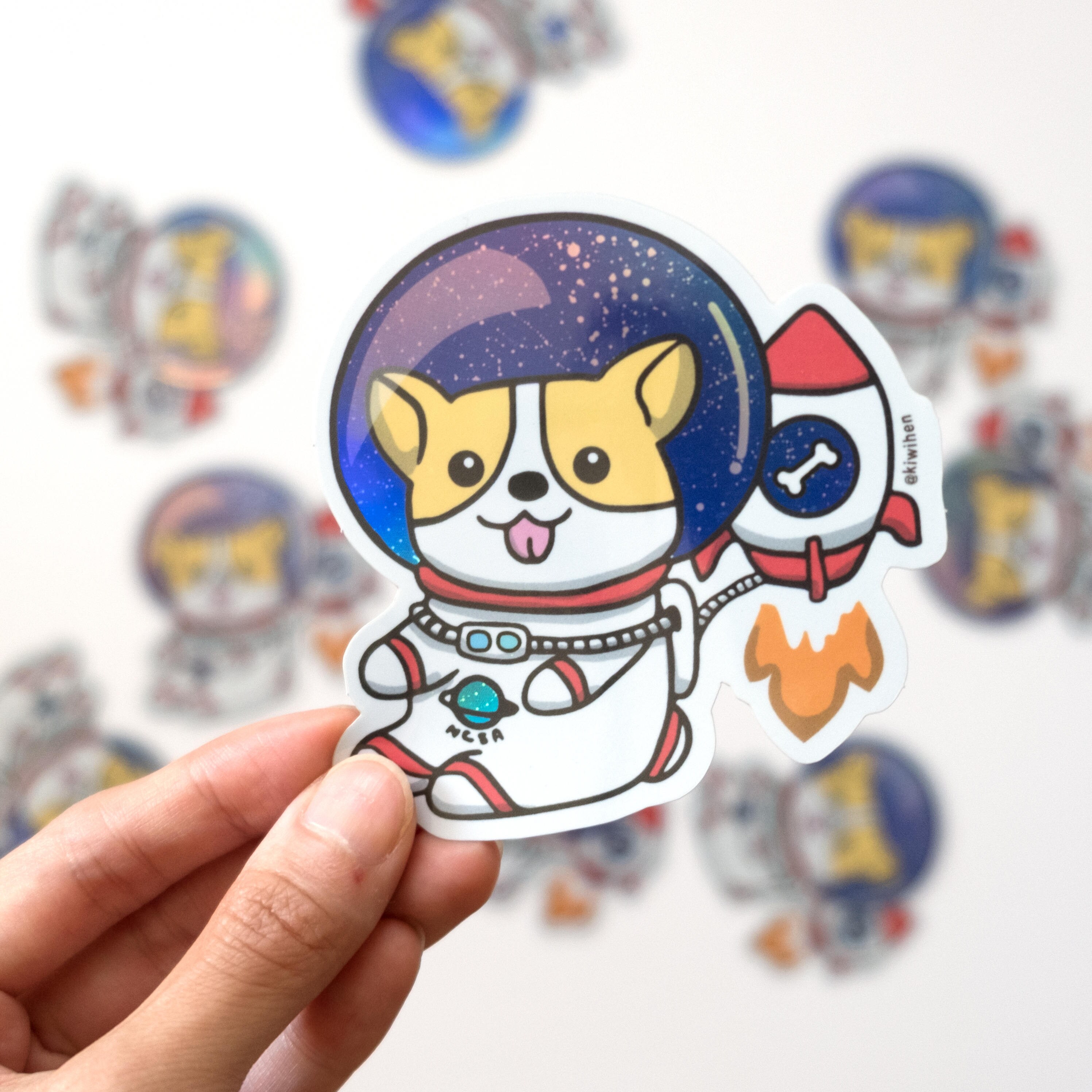 Holographic Stickers Corgi Stickers Vinyl Stickers Die Cut | Etsy