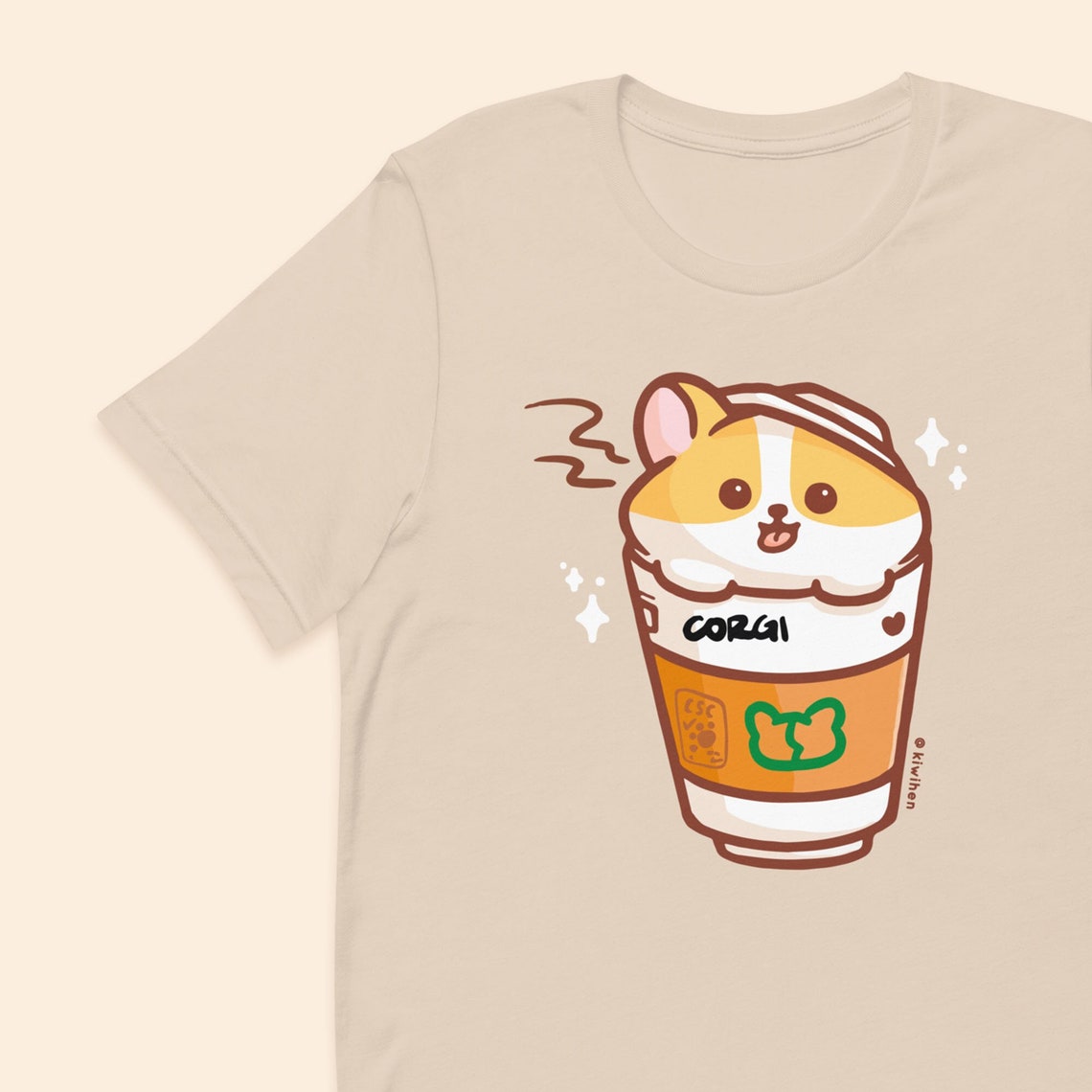 Camiseta unisex Corgi de café - Etsy España