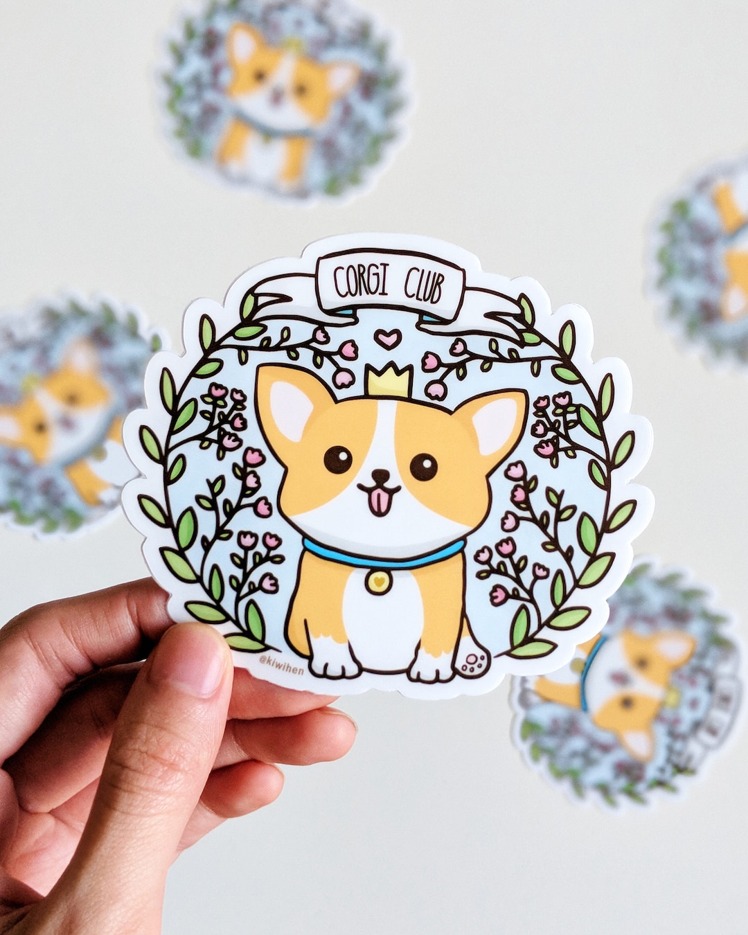 Corgi Club Sticker, Corgi Stickers, Vinyl Stickers, Laptop Stickers ...
