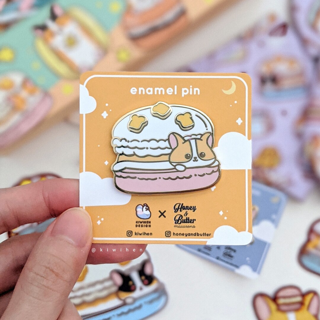 Macaron Corgi Enamel Pin, Corgi Pins, Cute Pins, Enamel Pins, Pins ...