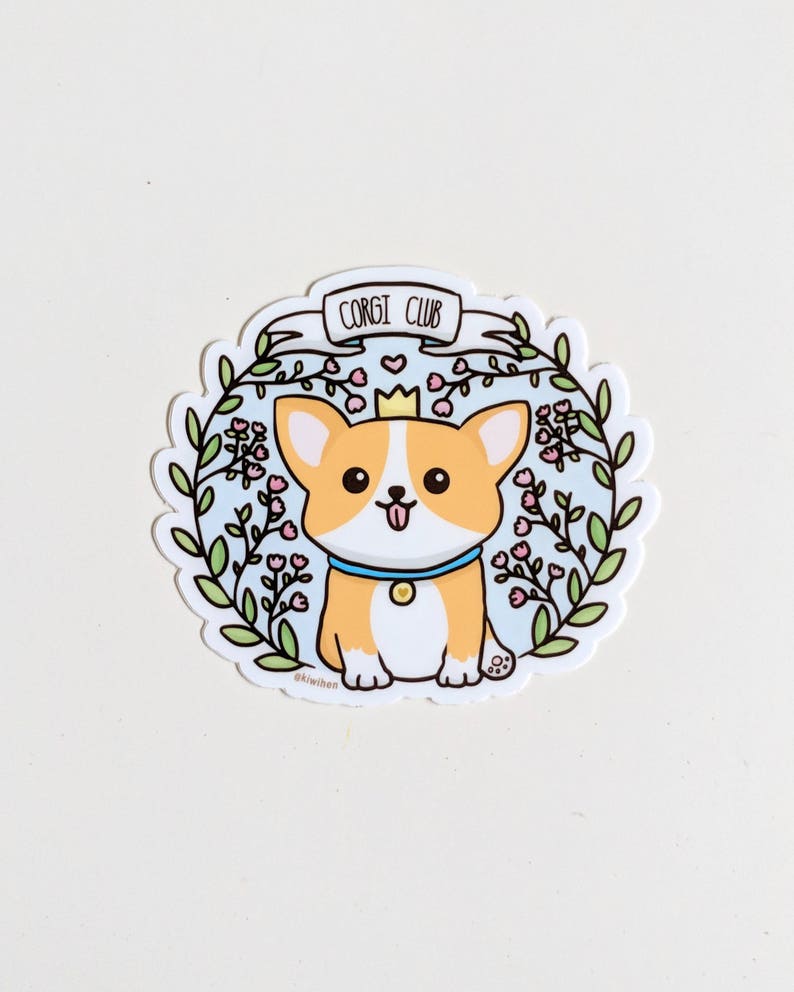 Corgi Club Sticker Corgi Stickers Vinyl Stickers Laptop - Etsy