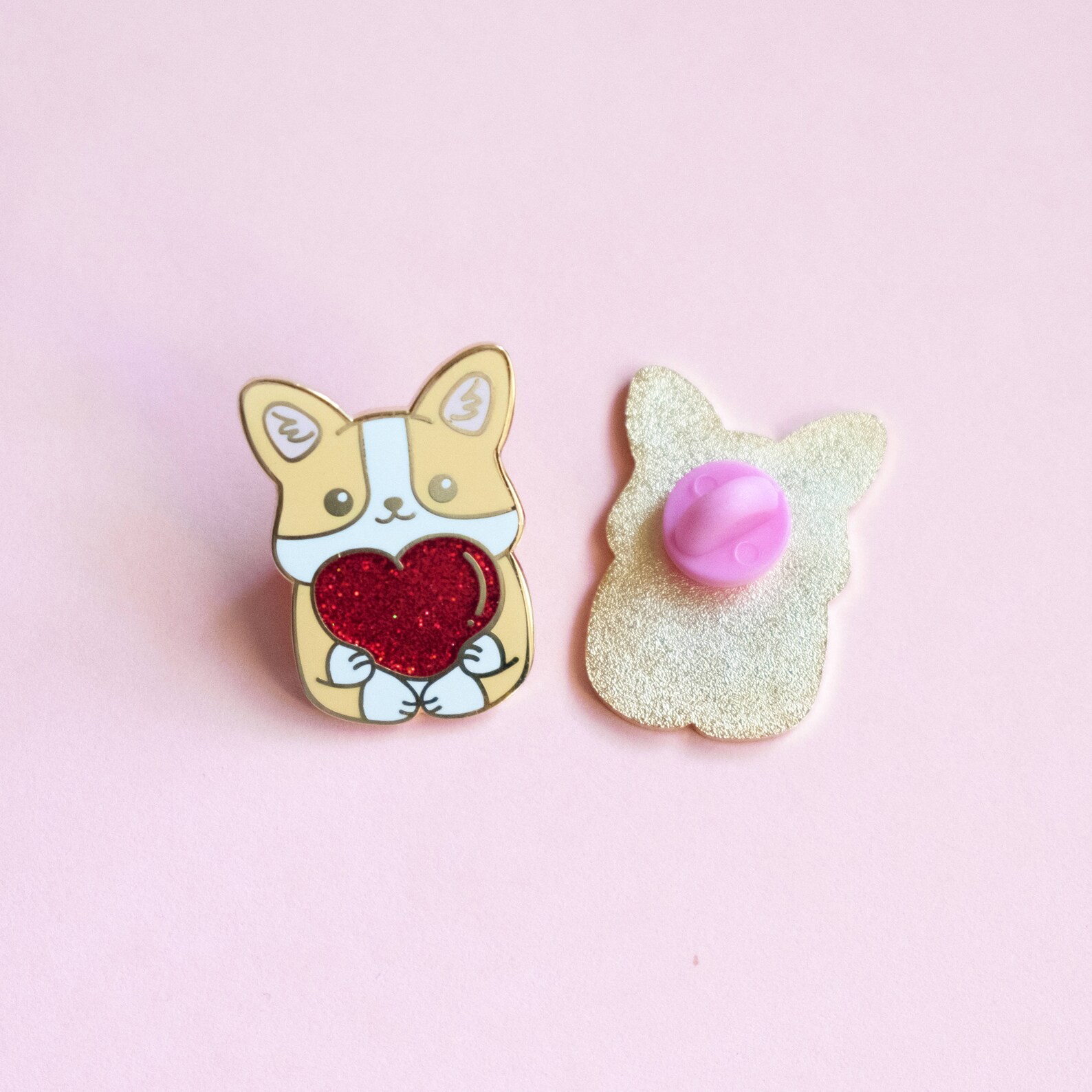 Corgi Heart Pin Valentines Pins Corgi Pins Enamel Pin - Etsy