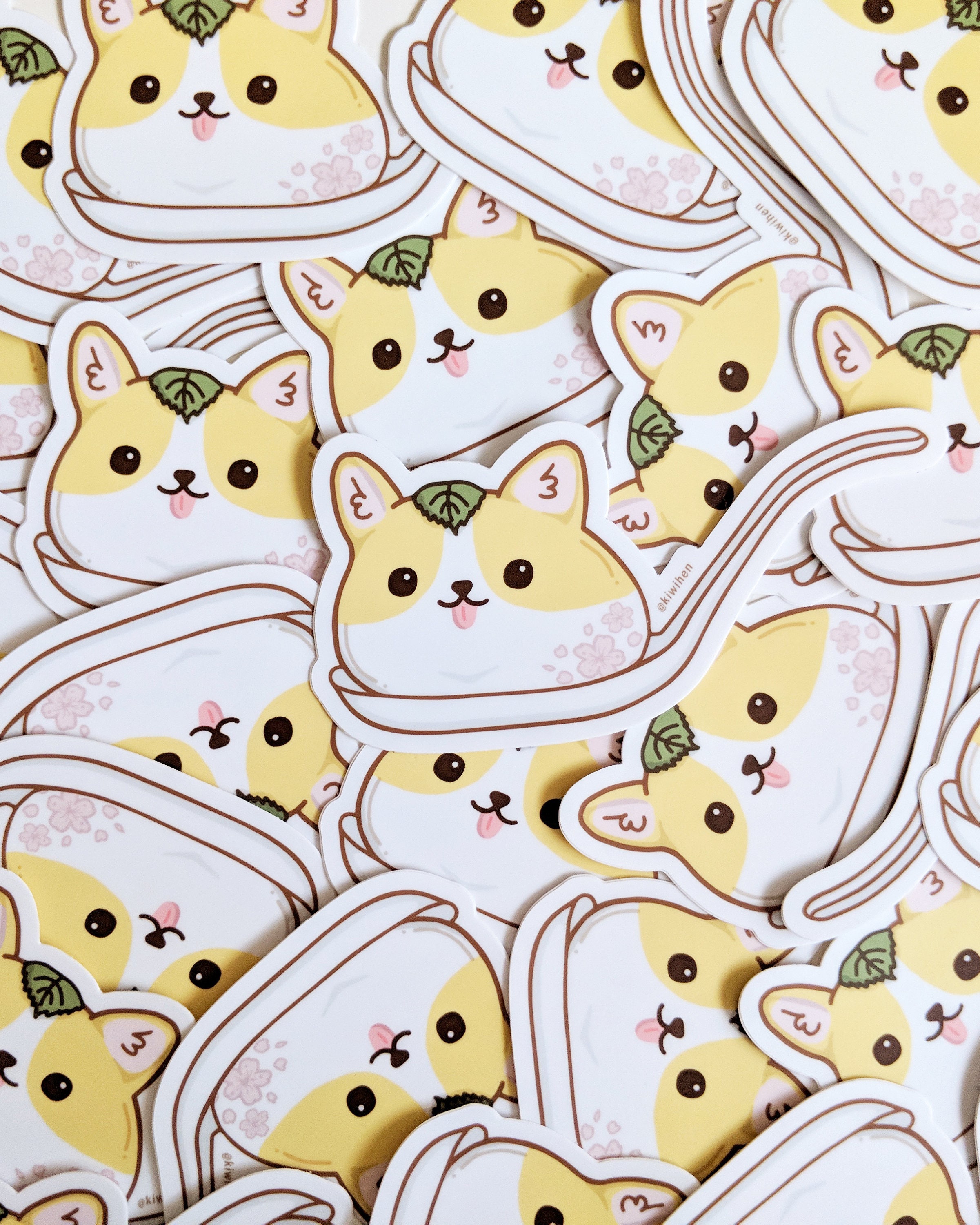 Mochi Corgi Sticker, Vinyl Sticker, Corgi Stickers, Weatherproof ...