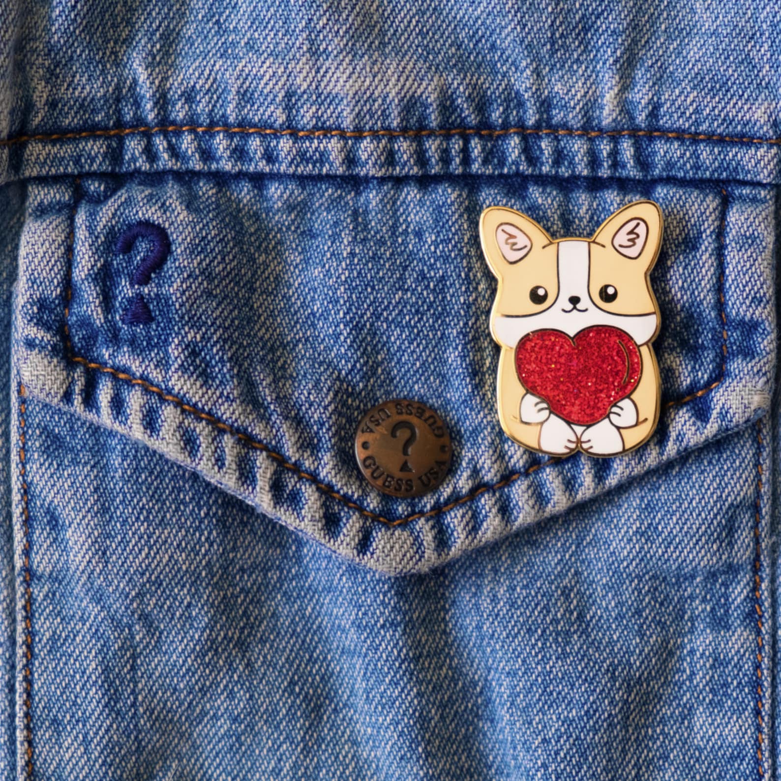 Corgi Heart Pin Valentines Pins Corgi Pins Enamel Pin | Etsy