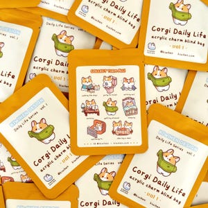 Corgi Daily Life Acrylic Charm Blind Bag - Etsy