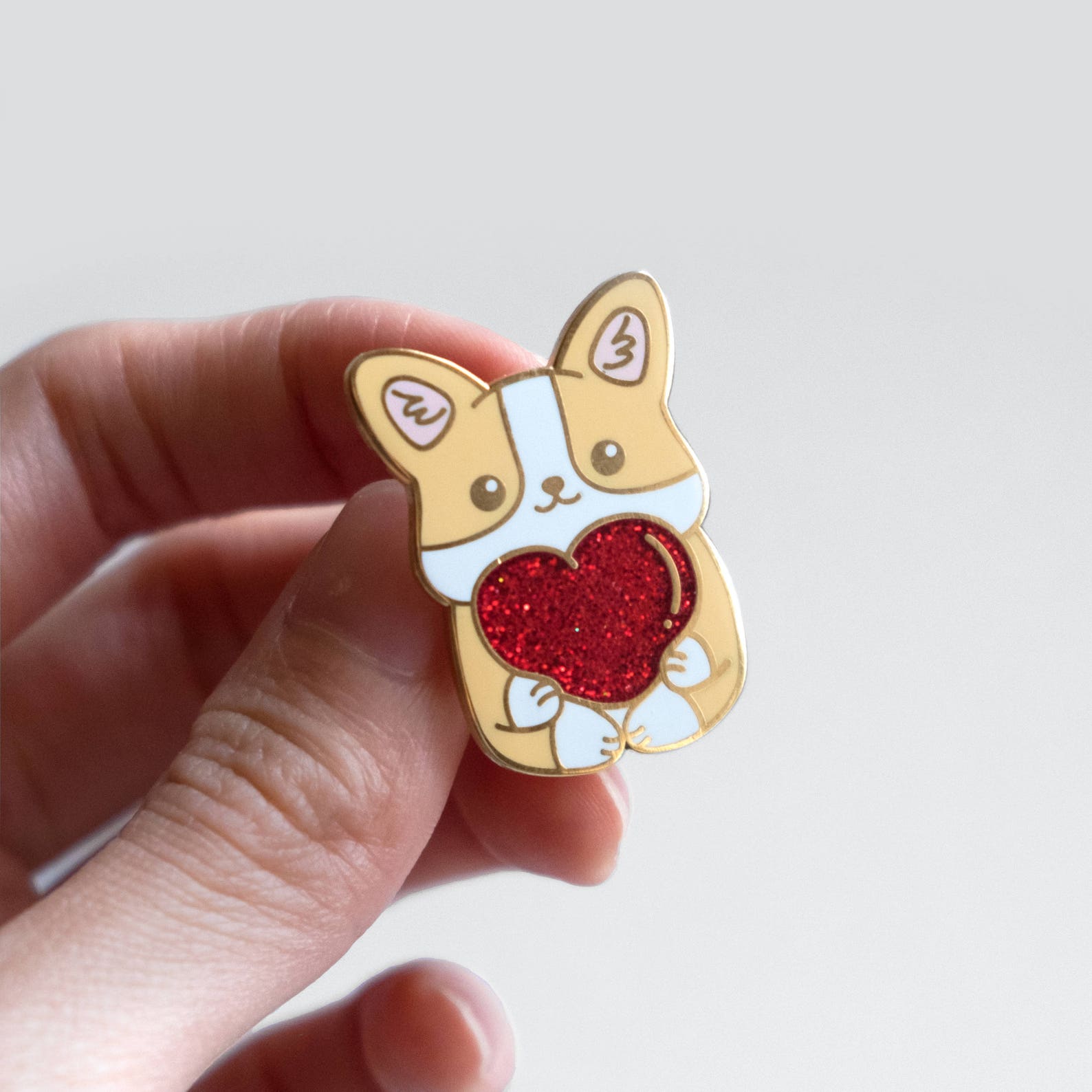 Corgi Heart Pin Valentines Pins Corgi Pins Enamel Pin | Etsy