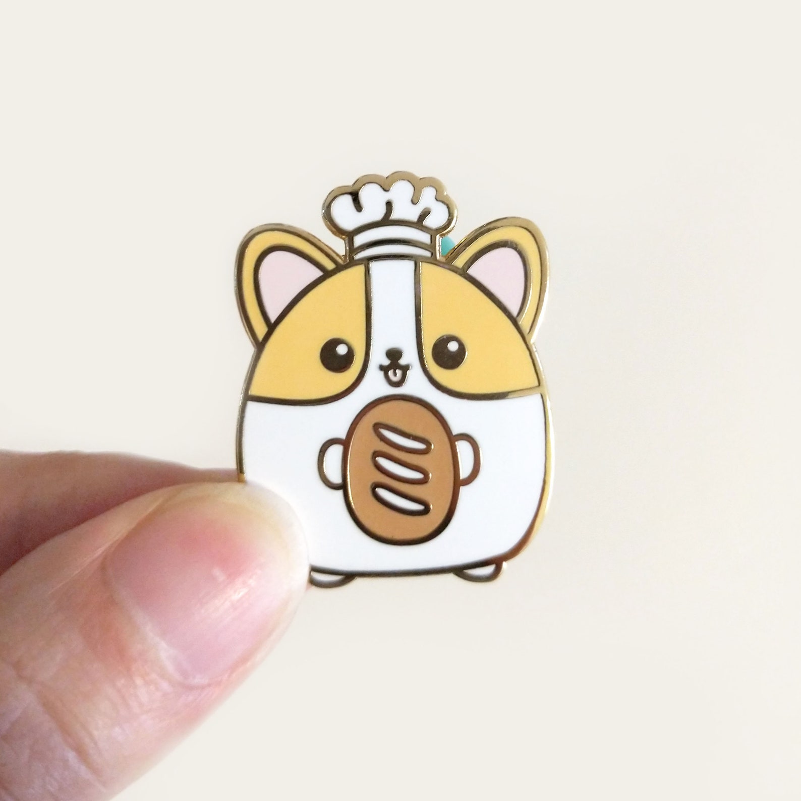 Bread Baker Corgi Pin, Corgi Pin, Enamel Pin, Bread Pin, Baker Pin - Etsy