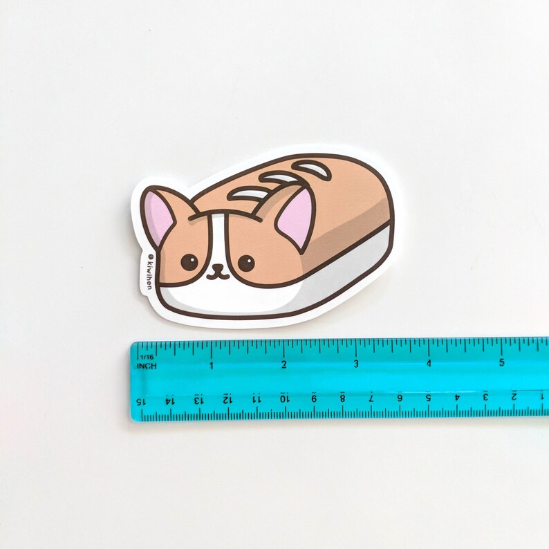 Corgi Bread Loaf Sticker Corgi Sticker Vinyl Sticker Bread - Etsy