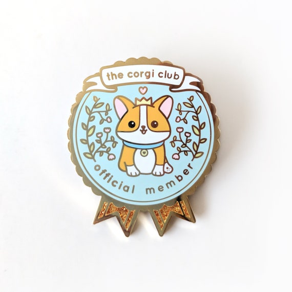 Corgi Club Pin Corgi Pins Enamel Pins Lapel Pins Pins - Etsy