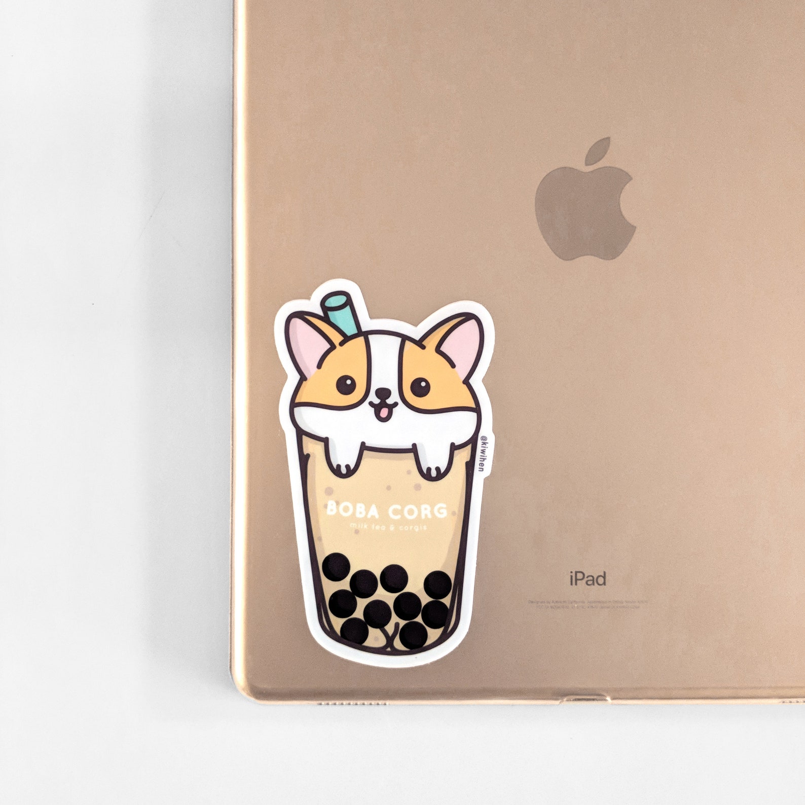 Boba Corgi Sticker Corgi Stickers Vinyl Stickers Boba - Etsy
