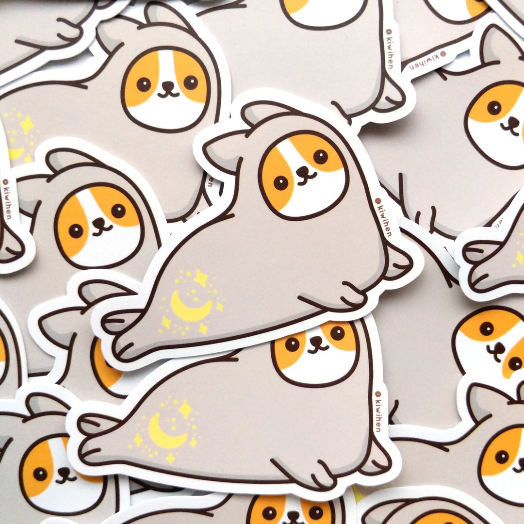 Seal Corgi Sticker, Corgi Stickers, Vinyl Sticker, Dog Vinyl Sticker ...