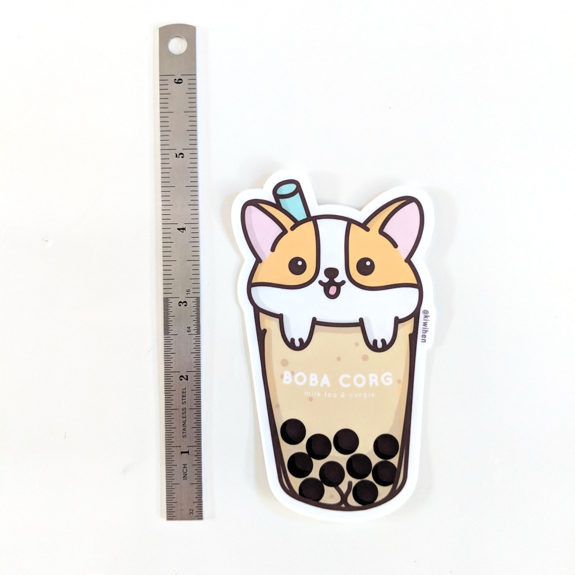 Boba Corgi Sticker Corgi Stickers Vinyl Stickers Boba - Etsy
