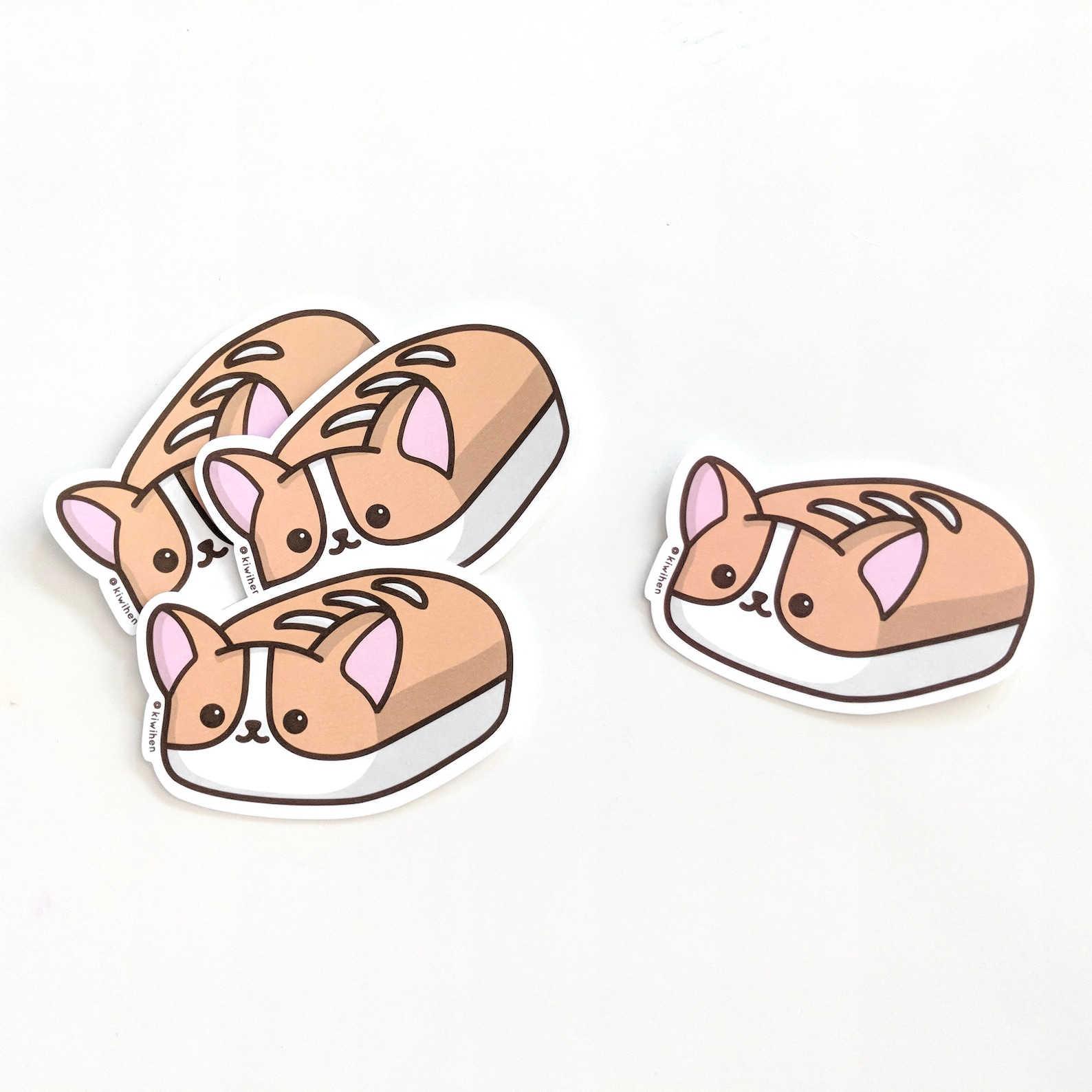 Corgi Bread Loaf Sticker Corgi Sticker Vinyl Sticker Bread - Etsy