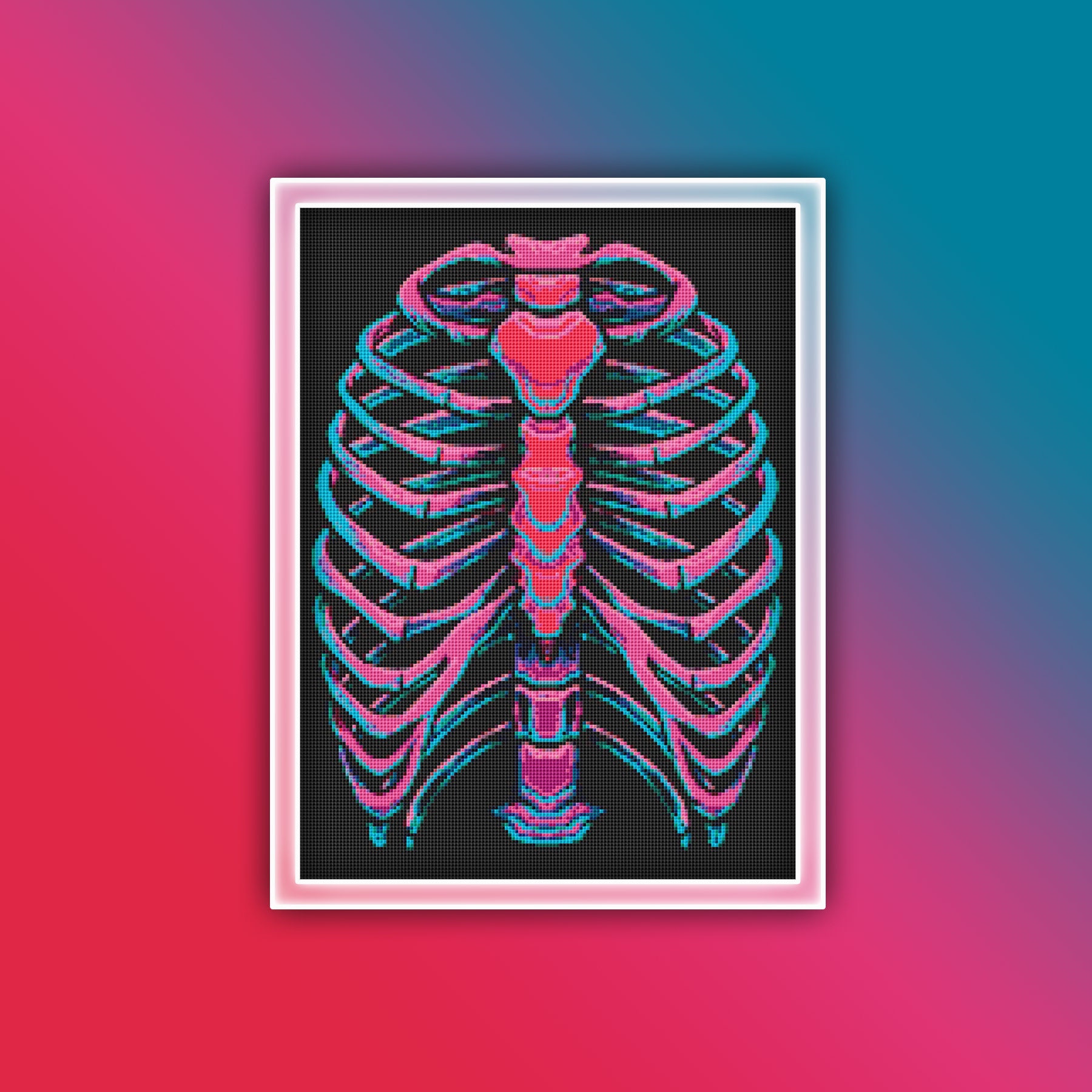 Anatomy Ribcage Cross Stitch Pattern Instant PDF Download - Etsy
