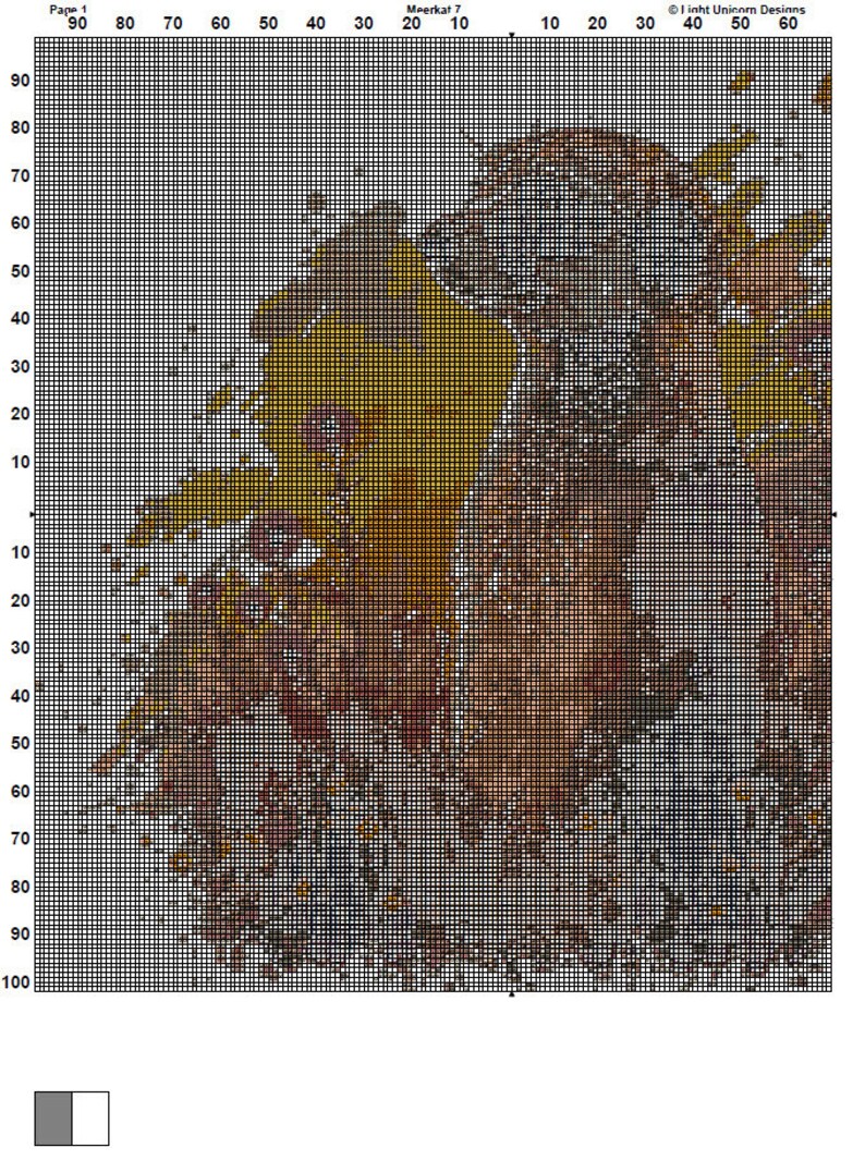 Meerkat Cross Stitch Pattern 7 Instant PDF Download - Watercolor Cross ...