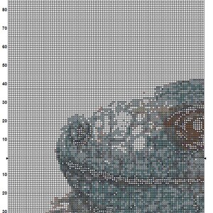 Bearded Dragon Cross Stitch Pattern 1 Instant PDF Download - Iguana ...
