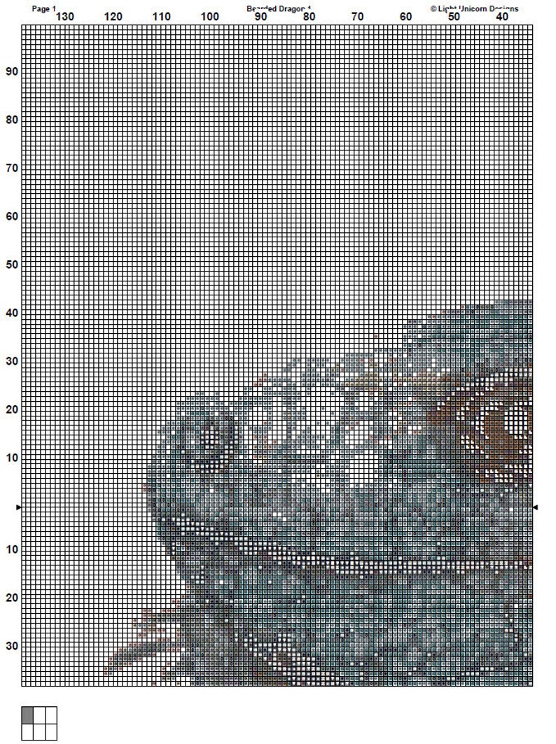Bearded Dragon Cross Stitch Pattern 1 Instant PDF Download - Etsy