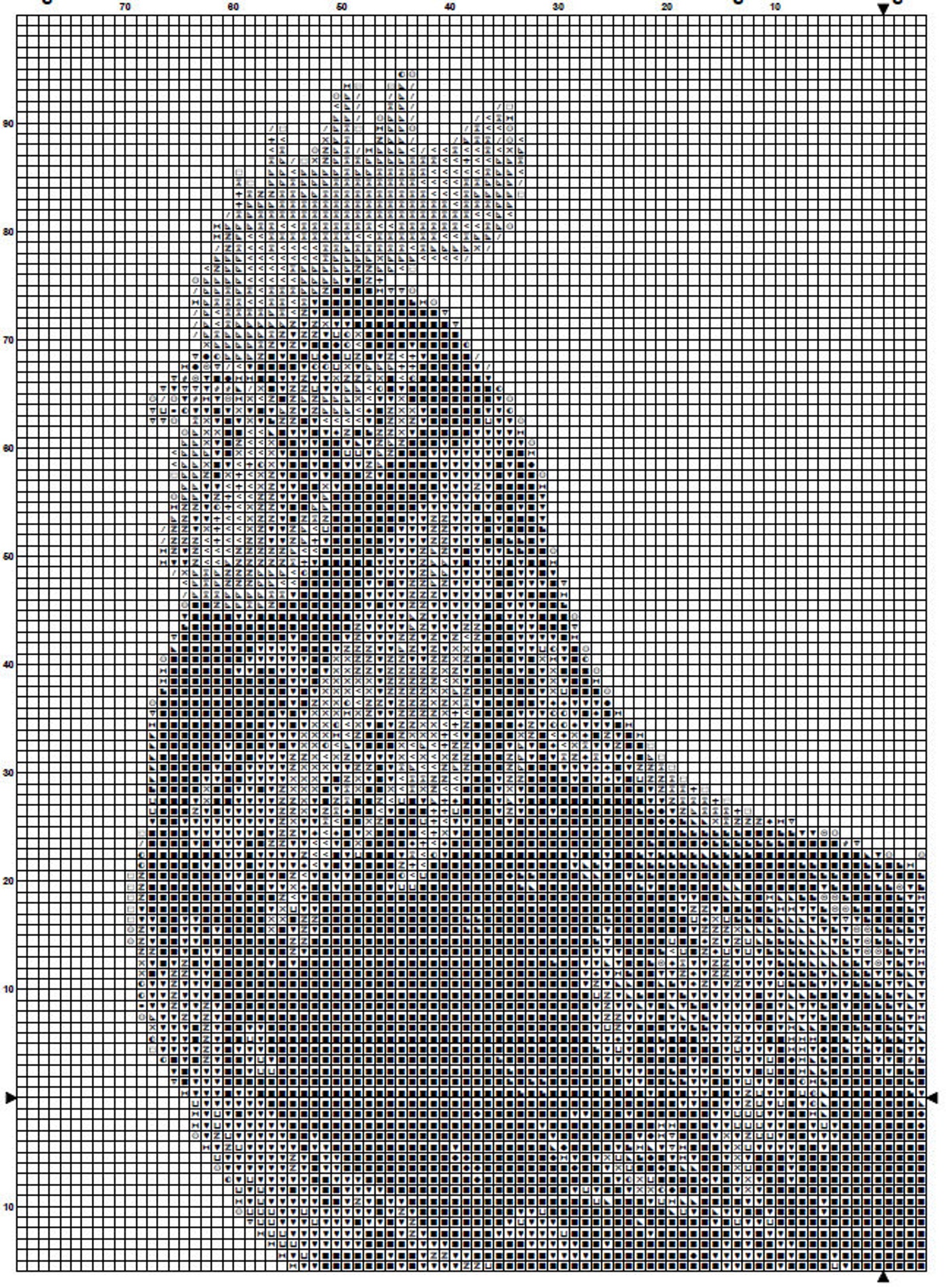 Chicken Cross Stitch Pattern 1 Instant PDF Download Rooster - Etsy