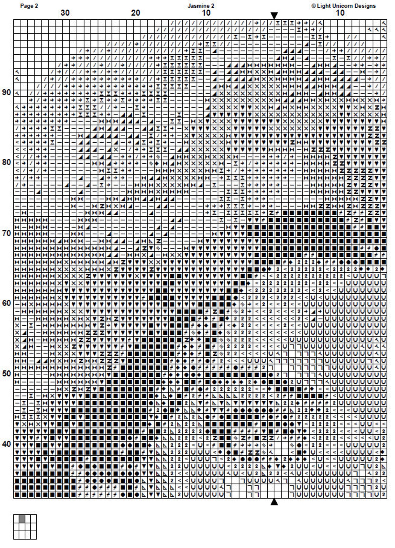 Jasmine Cross Stitch Pattern 2 Instant PDF Download - Princess ...