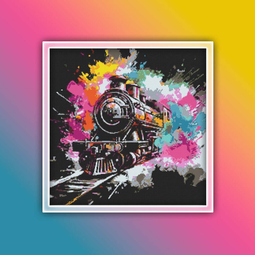 Steam Train Cross Stitch Pattern 1 Instant PDF Download - Steam Train ...
