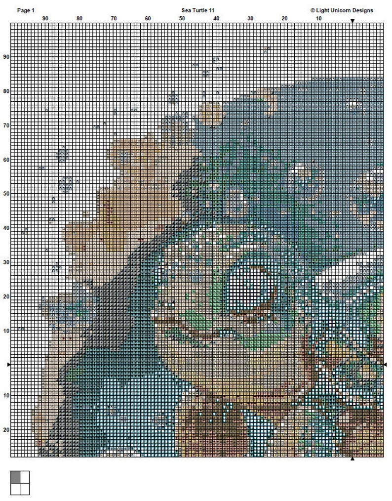 Sea Turtle Cross Stitch Pattern 11 Instant PDF Download - Baby Sea ...