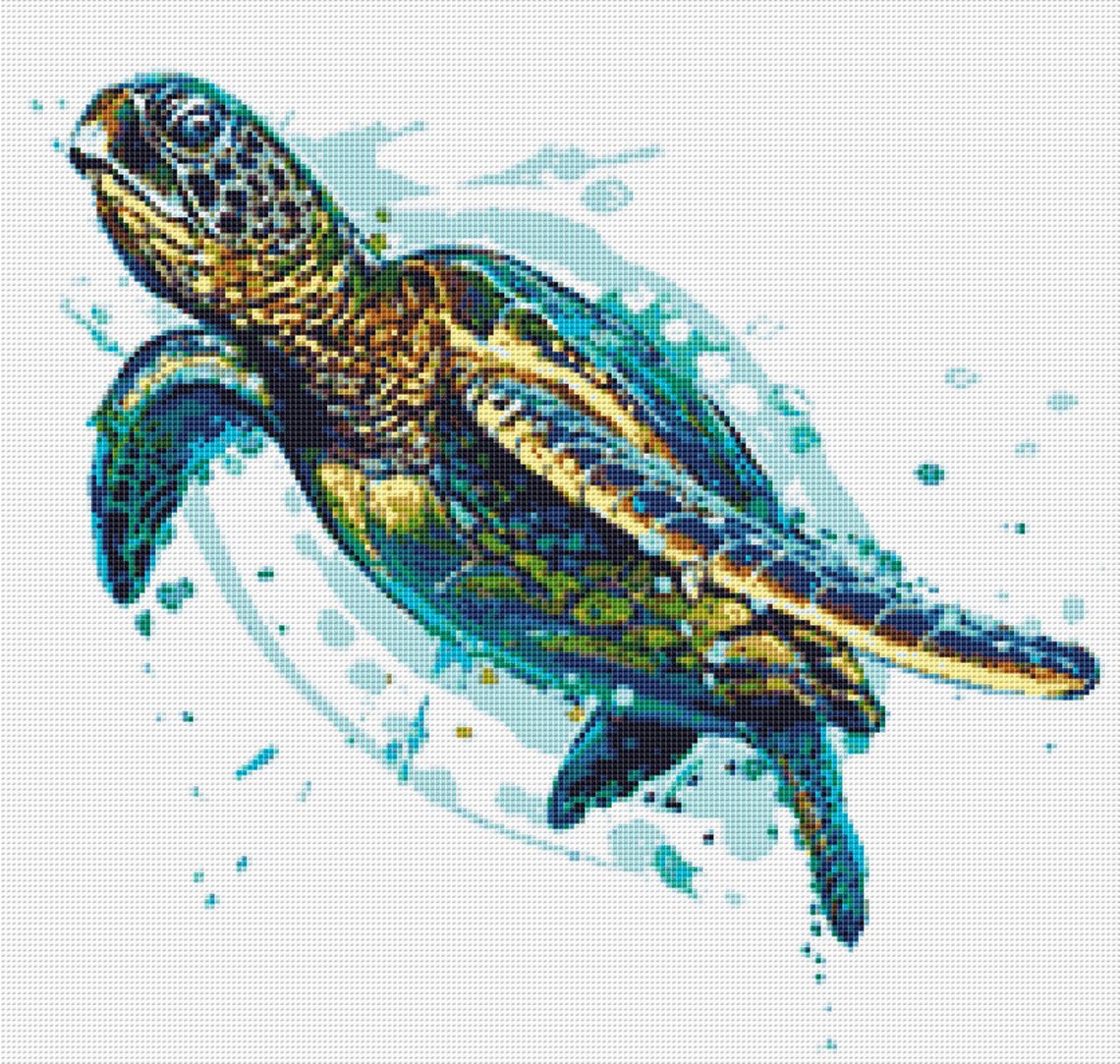 Sea Turtle Cross Stitch Pattern 4 Instant PDF Download Sea | Etsy