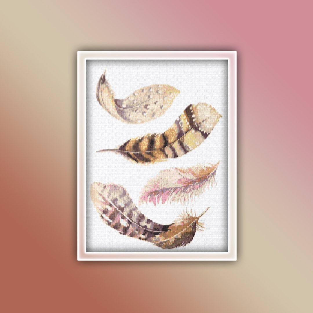 Feathers Cross Stitch Pattern 10 Instant PDF Download- Feather ...