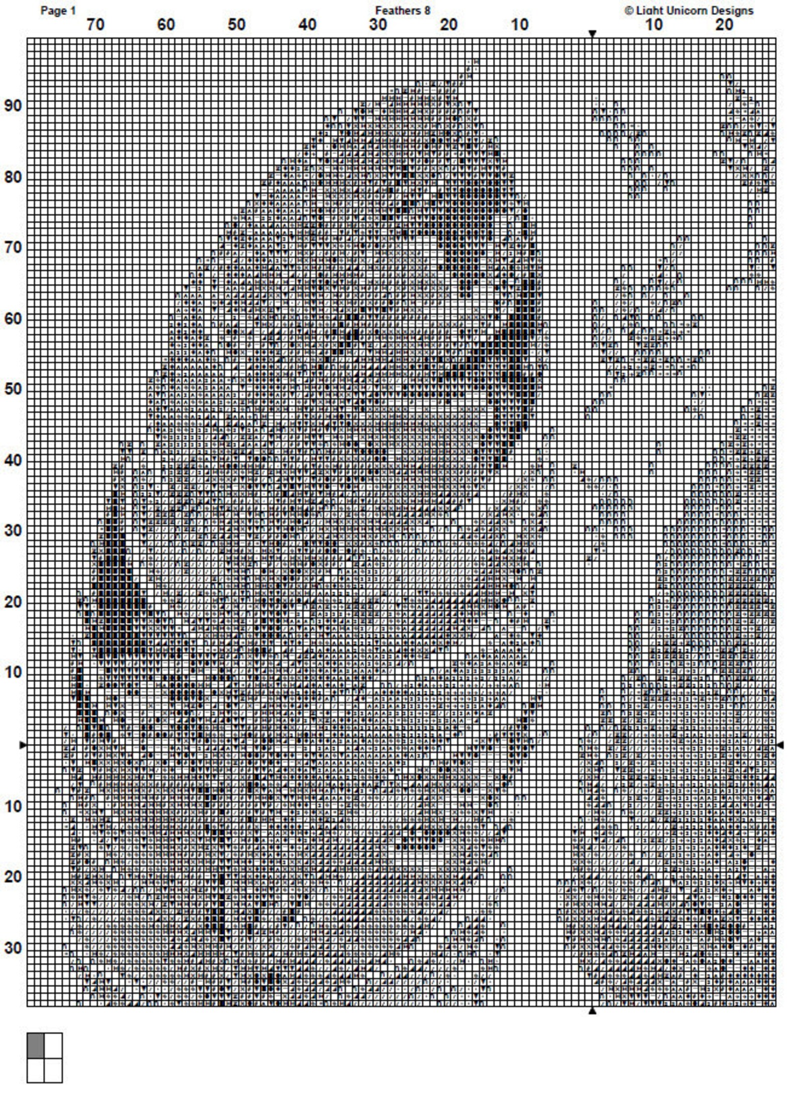 Feathers Cross Stitch Pattern 8 Instant PDF Download- Purple Feather ...