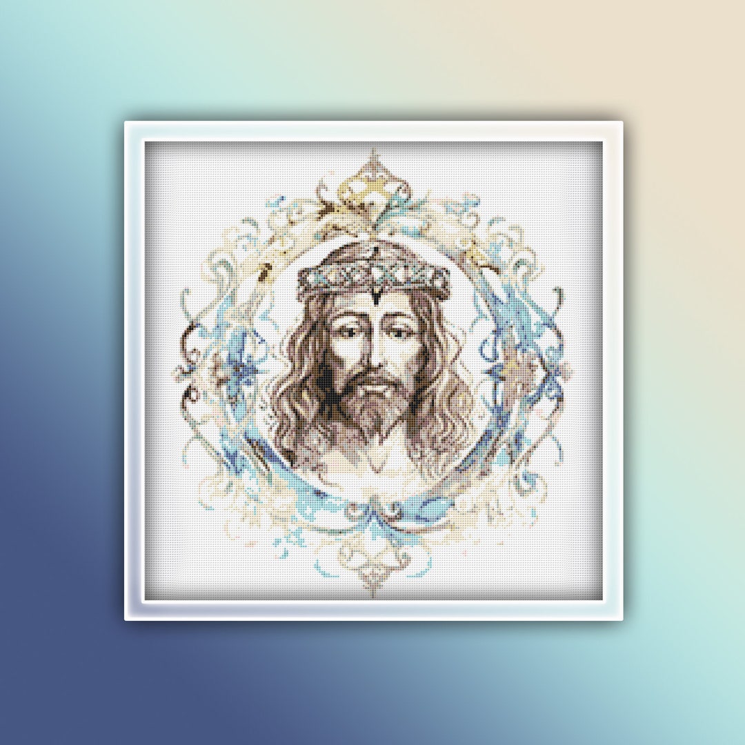 Jesus Christ Cross Stitch Pattern 2 Instant PDF Download - Jesus of ...