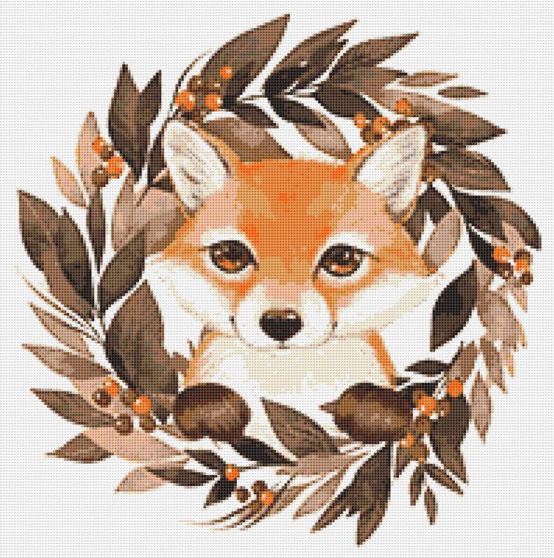 Fox Cross Stitch Pattern 7 Instant PDF Download Fox - Etsy