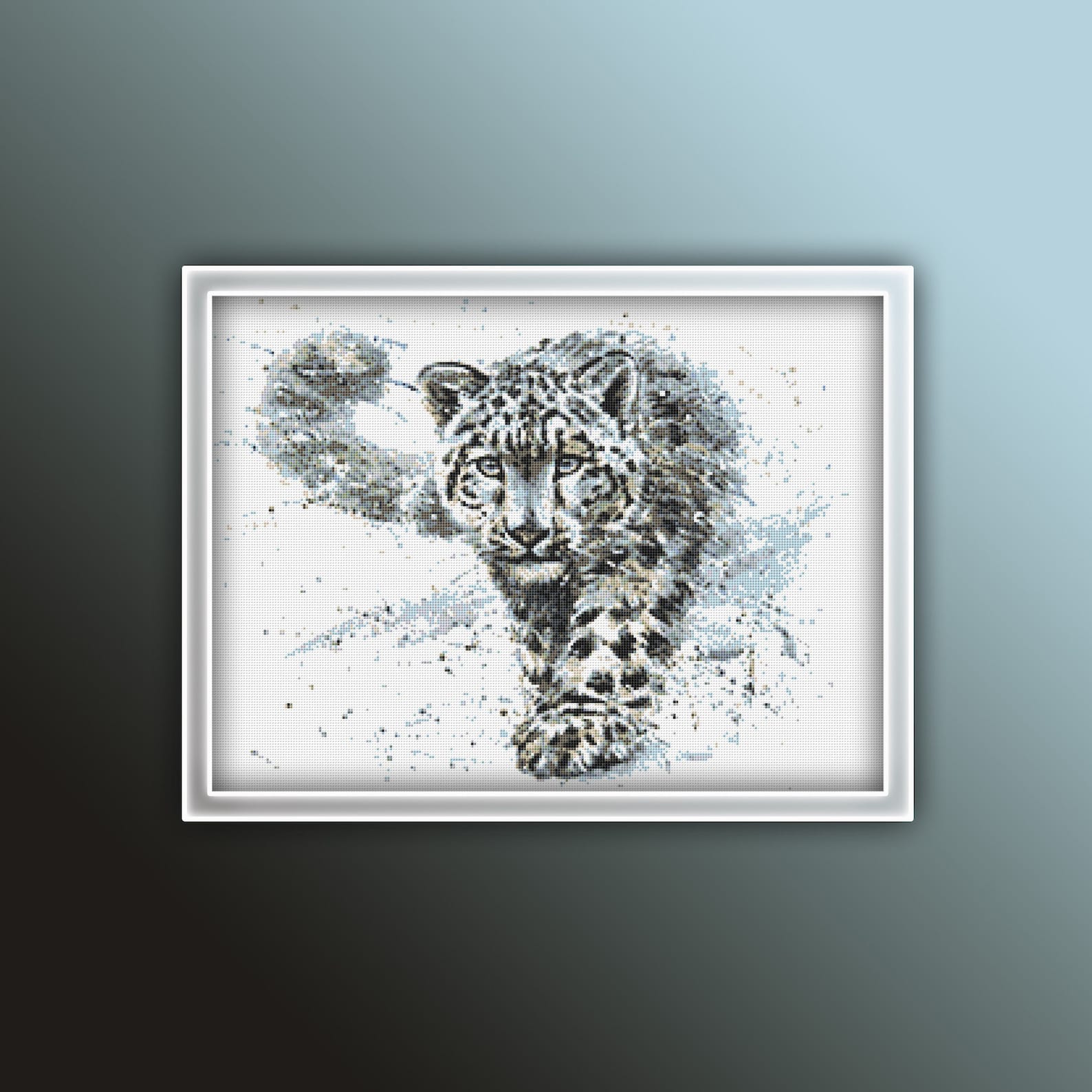 Snow Leopard Cross Stitch Pattern 1 Instant PDF Download - Etsy