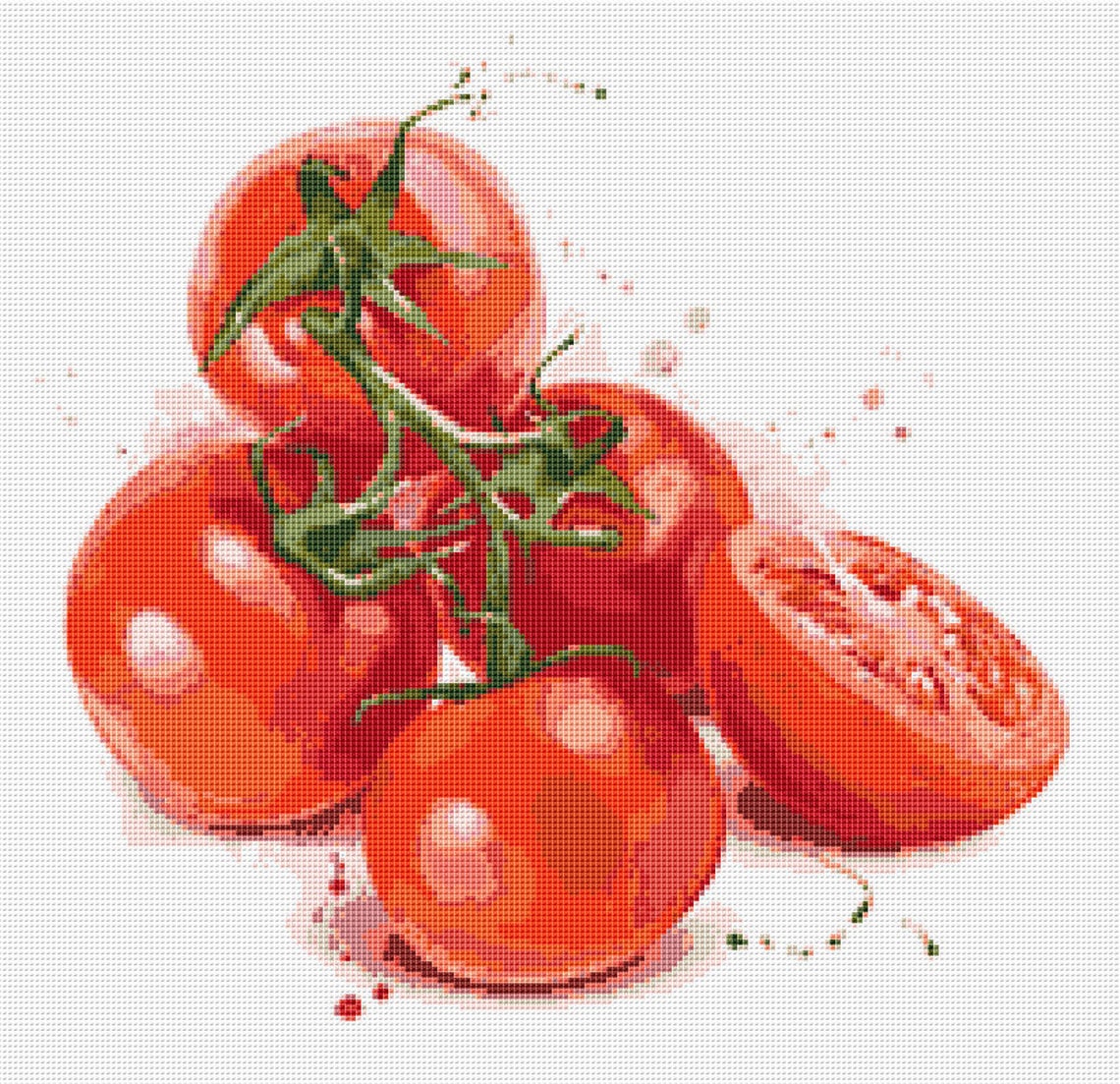 Tomatoes Cross Stitch Pattern 1 Instant PDF Download Tomato - Etsy