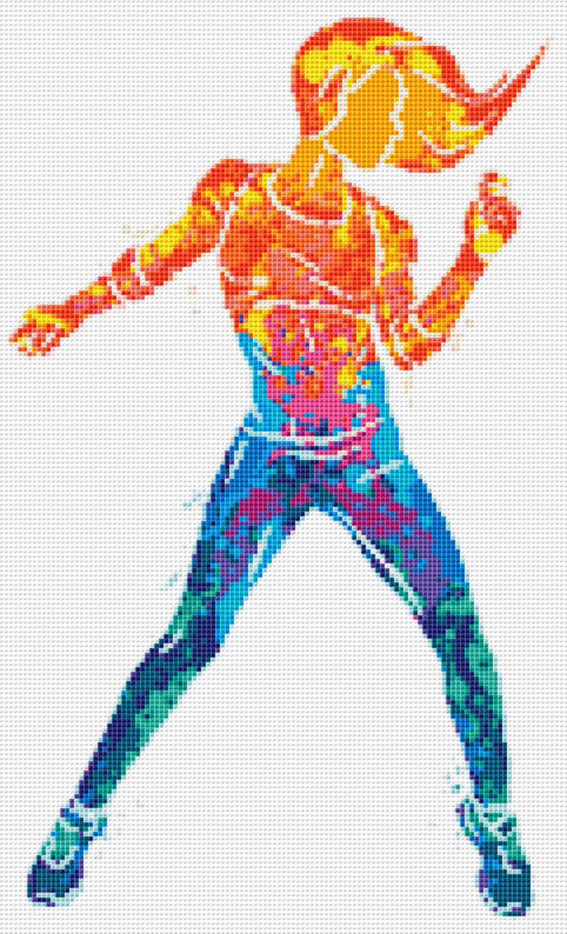 Zumba Dancer Cross Stitch Pattern Instant Download Instant PDF | Etsy