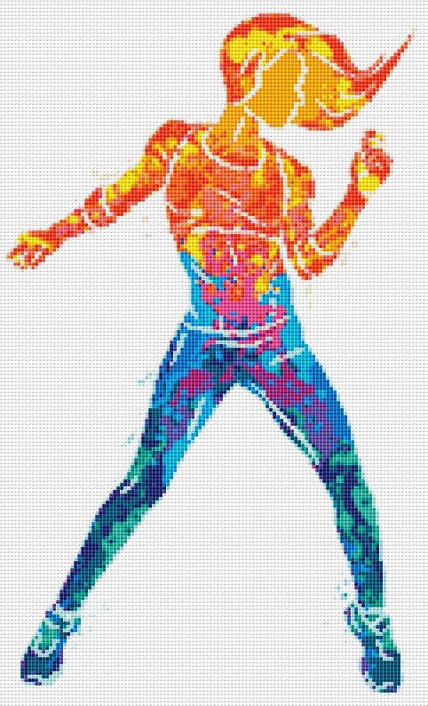 Zumba Dancer Cross Stitch Pattern Instant Download Instant PDF | Etsy