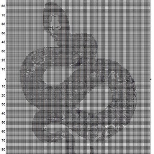 Snake Cross Stitch Pattern 2 Instant PDF Download - White Floral Snake ...